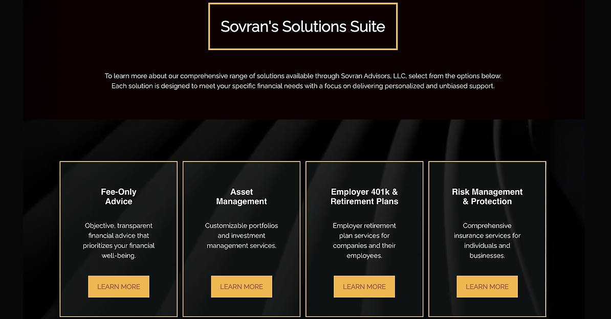 Solutions Suite | Sovran Advisors