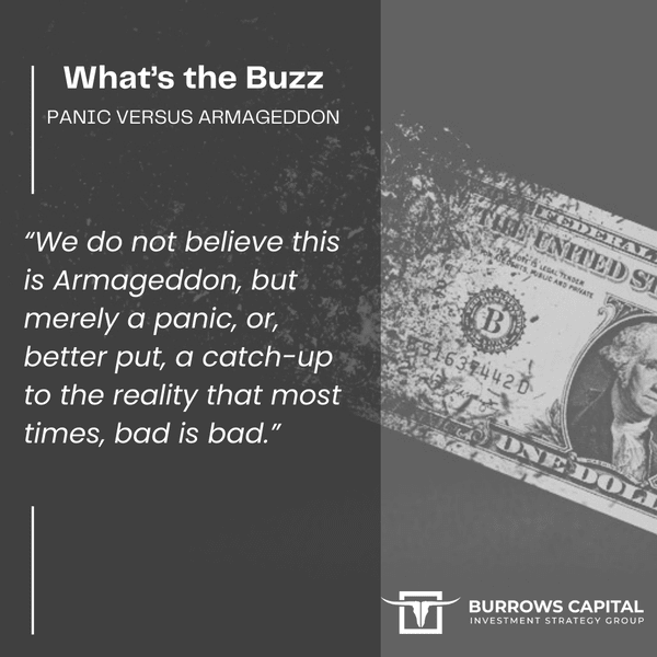 What's The Buzz - Panic Versus Armageddon | Burrows Capital Advisors