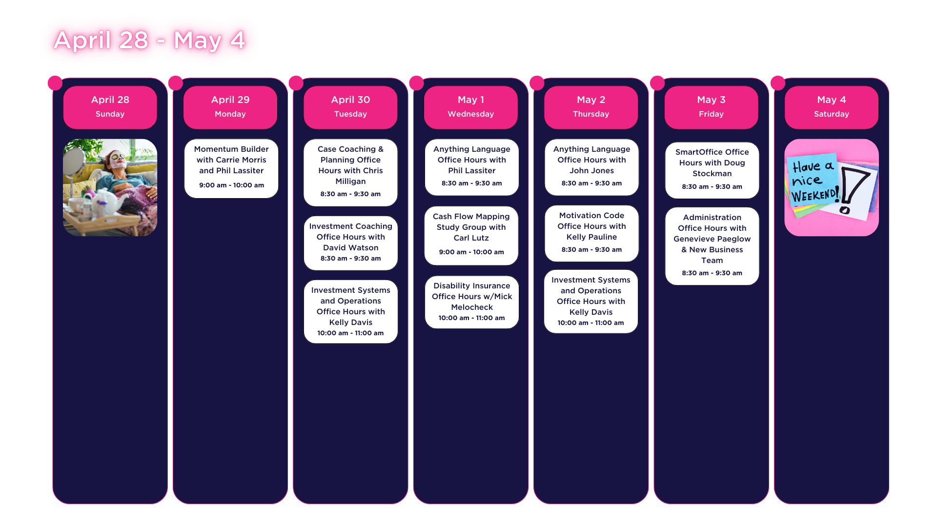 FGP Calendar | Financial Growth Partners